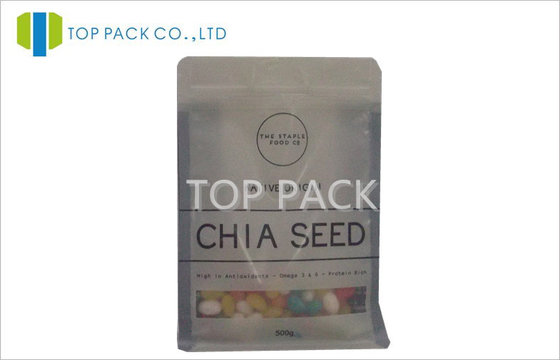 Laminated Stand Up gusseted reclosable bags Flat Bottom Zip Lock