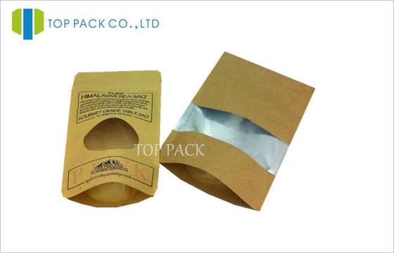 250g Reclosed Kraft Paper Packaging Food Storage , printed coffee bags