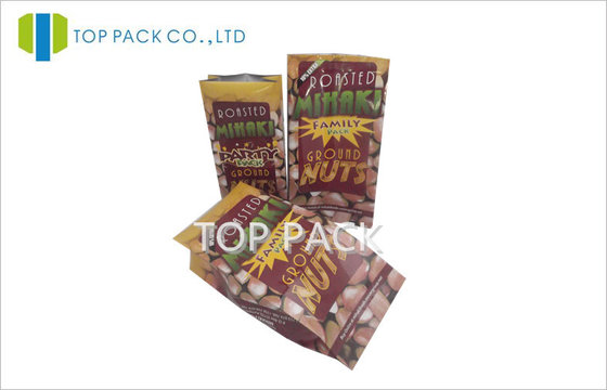Brown Aluminum Foil Bags Side Gusseted / 150g 250g aluminum foil pouches