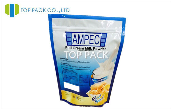 Full Printing Foil Stand Up Pouches Milk Powder , PET / AL / PE Food Grade