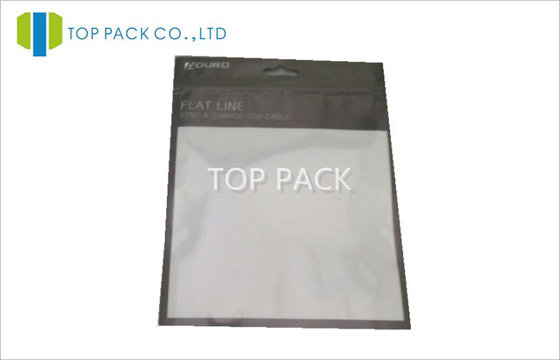 Zip Lock Printed Laminated Pouches Charge USB Cable Gloss Printing