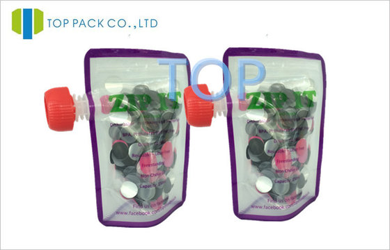 PET / PE Reusable Stand Up Pouches , Customized Spouted Pouch For Tea / Coffee