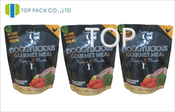 Bread / Sandwich Stand Up Pouch Packaging Without Zipper Environmentally