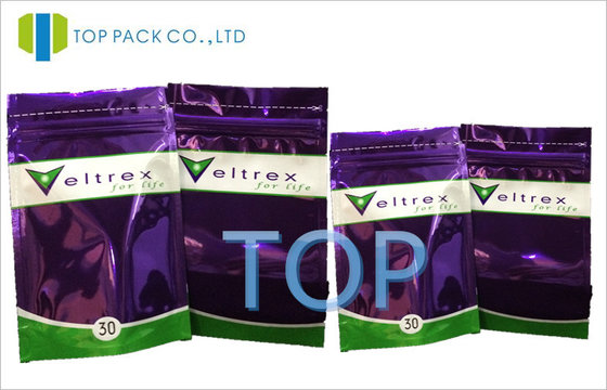 PET / PE Food Grade Aluminum Foil Pouches Transparency Square Corner