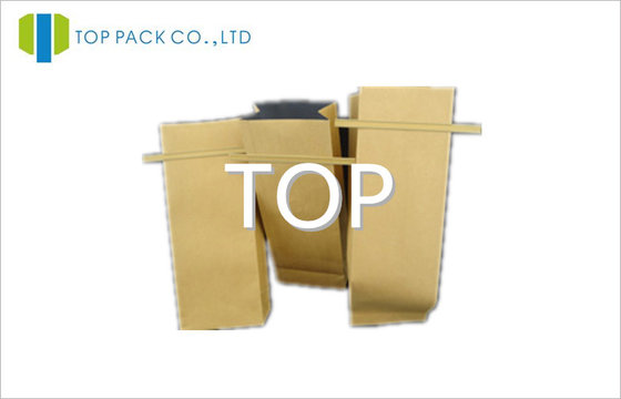 PET / BOPA Tin Tie Custom Printed Kraft Paper Bags For Facial Mask / Detergent Powder