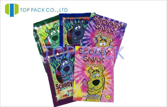 PET / AL / PE Resealable Zipper Herbal Packaging Custom Colorful Printing