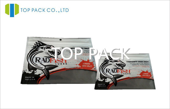 Customized Window Fishing Lure Packaging Ziplock Three Side Sealing Bag