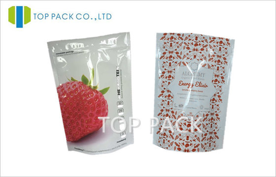 Matt Or Glossy Printing Stand Up Pouch Packaging Easy To Closure