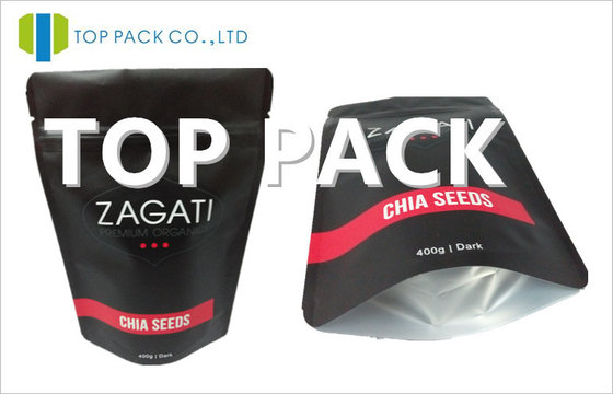 Zipper Stand Up Pouch Packaging Chis Seeds Matte Printing 250g 400g 500g