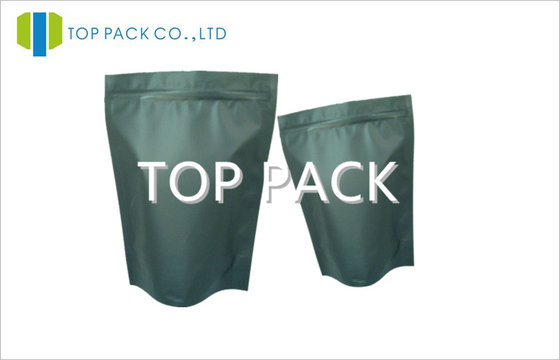 Customized Matte Black Foil Stand Up Pouches With Good Stiffness