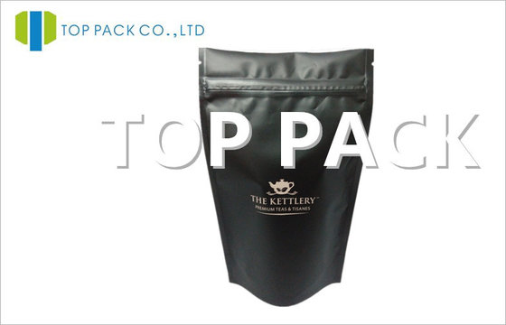 Foil Stand Up Bag Packaging Resealable Ziplock Tea Coffee Pouches