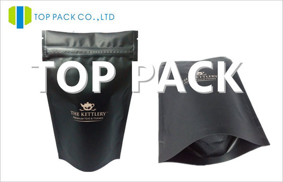 Foil Stand Up Bag Packaging Resealable Ziplock Tea Coffee Pouches