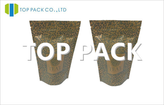 Gravure Printing Foil Stand Up Pouches Zipper Tea Packing 250g 350g 500g