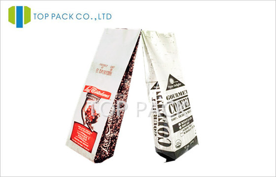 Printed Aluminum Foil Coffee Bean Packaging Pouch Soft Plastic 250g