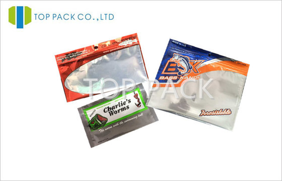 Water Proof Fishing Bait Resealable Pouches With Clear Window