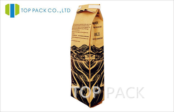 Food Grade Side Gusset Pouches Heat Sealable Kraft Paper Foil Stand Up Packaging