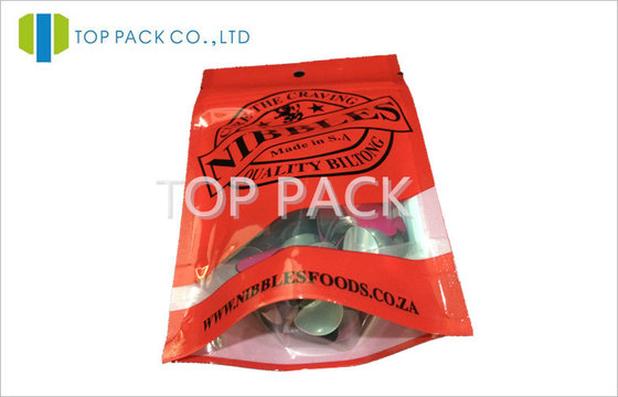 Plastic Printed Stand Up Pouches Heat Sealed Food Packaging Pouches Without Zipper