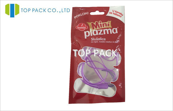 Clear Window Aluminum Foil Bags Phone Accessories Hanging Hole