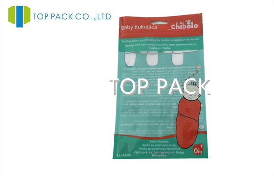 Resealable Printed Laminated Pouches Baby Swaddle Clear Window