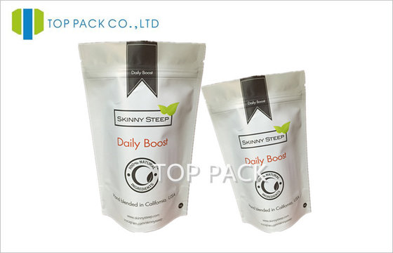 120 Micron Zipper Aluminum Foil Bags For Body Scrub Packaging