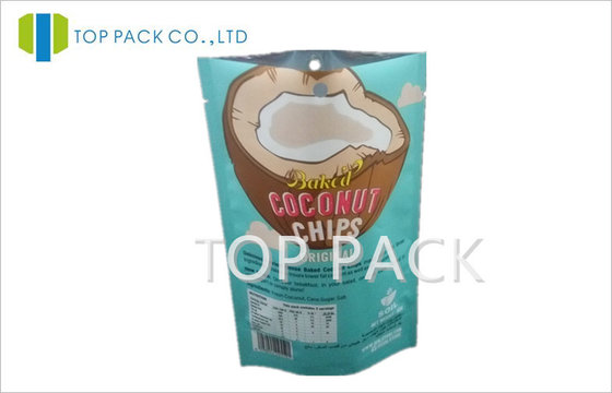 Customize Stand Up Pouch Packaging No Zipper Lock For Coconut