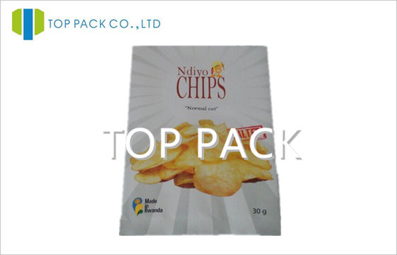 Customized White Aluminum Foil Bags Heat Seal SGS For Chips