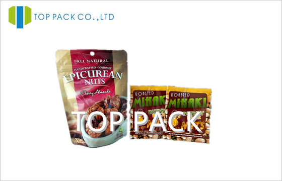 Customize Glossy Printed Laminated Pouches Europe Hole For Nuts