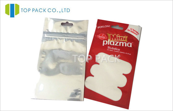 Flat No Standing Aluminum Foil Packaging Bags Resealable Zipper Food Use