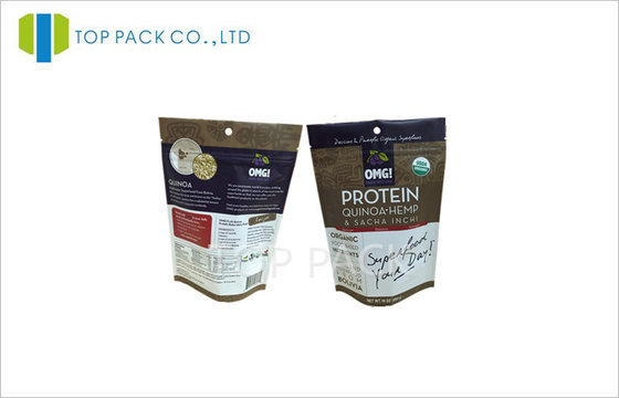 Matt Aluminum Foil Food Packaging Stand Up Bag Zip Lock Customize