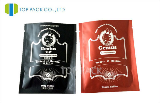 Heat Seal Foil Plain Coffee Packaging Bags Customizable Size And Logo