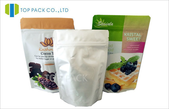 Stand Up Food Pouch Packaging , Laminated Plastic Resealable Coffee Bags