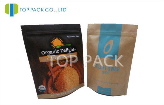 Moisture Proof Printed Stand Up Pouches Zipper Aluminum Foil Food Packaging