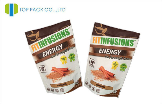 Aluminum Foil Ziplock Bag Foil Lined Pouches Stand Up Tea Packaging 150g