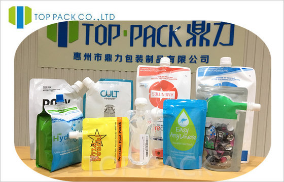 Individual Soft Fruit Juice Pouches Food Grade Spouted Pouches Packaging