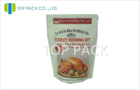 Moisture Proof Matte Printed Zipper Stand Up Food Pouches With Window