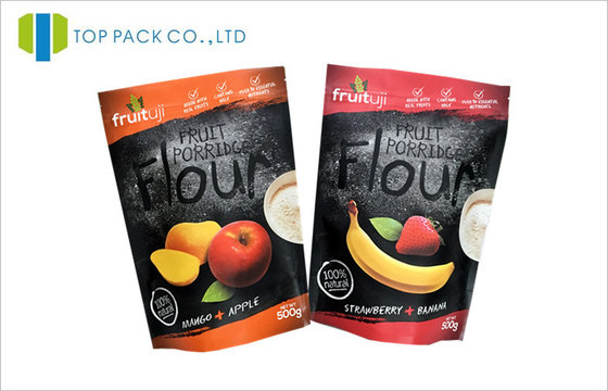 Custom Aluminum Foil Paking Bag Matte finishing Resealable Zipper Stand Up Bottom Pouch