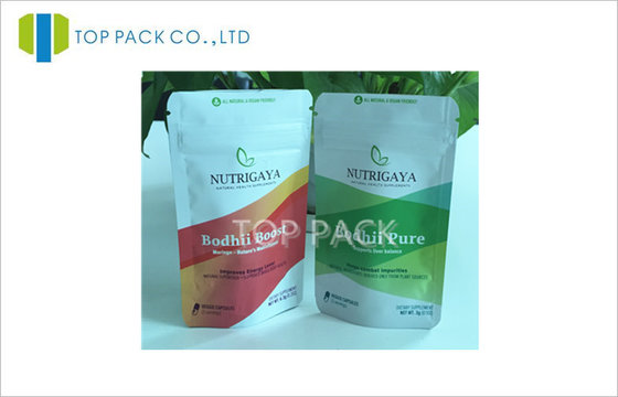 White Aluminum Foil Lined Ziplock Stand Up Food Pouches For Food Packaging
