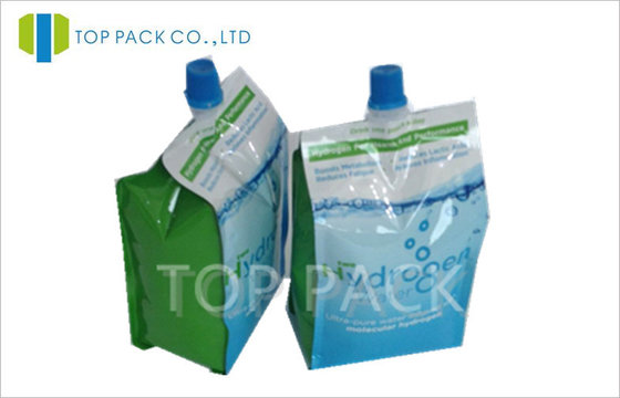 Spout Plastic Stand Up Pouches , Side Gusset Juice Packaging Bag