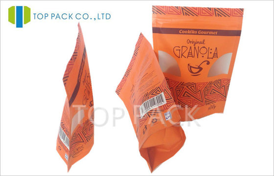 Composite doy style stand up plastic pouches , Zipper Doypack
