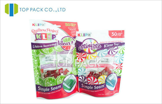 High Definition Clip Stand Up Pouch Packaging Bag , Custom Logo