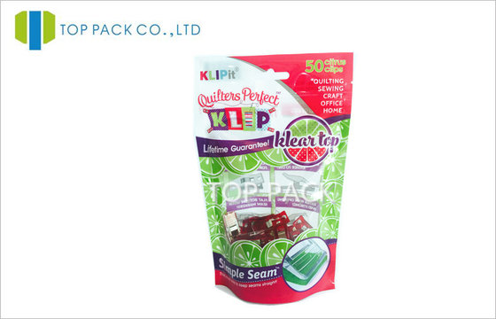 High Definition Clip Stand Up Pouch Packaging Bag , Custom Logo