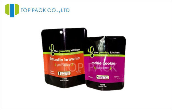 Glossy Plastic Stand Up Pouches for food packaging , resealable