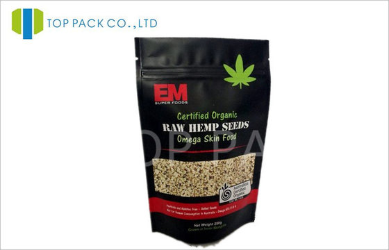Custom Black Printed Laminated Pouches , Foil tea packaging pouch
