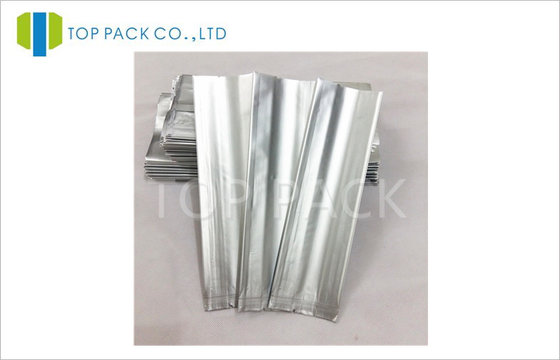Glossy Silver Foil Stand Up Pouches Laminated Food Nuts Packing