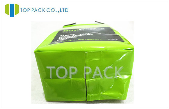 250g Coffee Packaging Pouches , custom printed stand up pouches Floded Bottom Valve