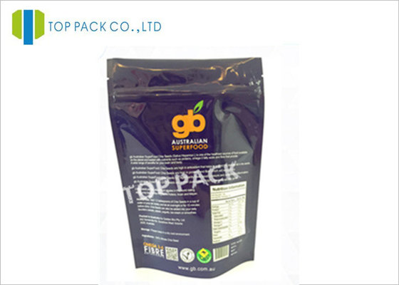 Printing Stand Up Food Pouches , Reclosable Zip Lock Pouch Bags