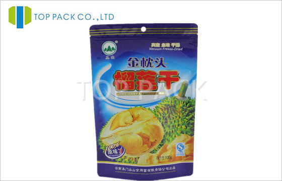 Food Grade Resealable printed stand up pouches Aluminum Foil in Dried Food