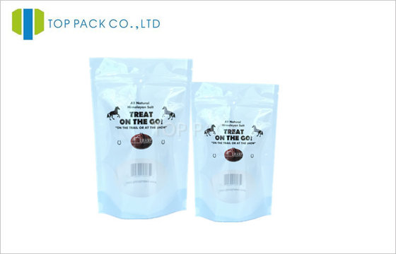 PET / PE Stand Up Zipper Bags Custom Window Laminated Sea Salt Packaging