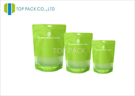 PET/ PE Plastic Stand Up Pouches Burrerfly hole 250g Chia Seeds Packaging