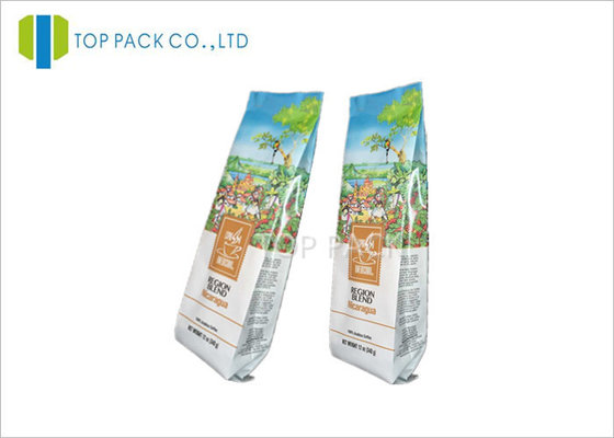 Heat Sealed Side Gusset Bags / Loose Tea 8oz aluminum foil stand up pouch Packaging